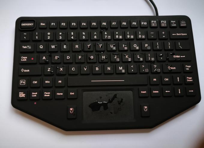 Silicone Rubber Portable PC Keyboard Green LED Red Backlit On Vehicle