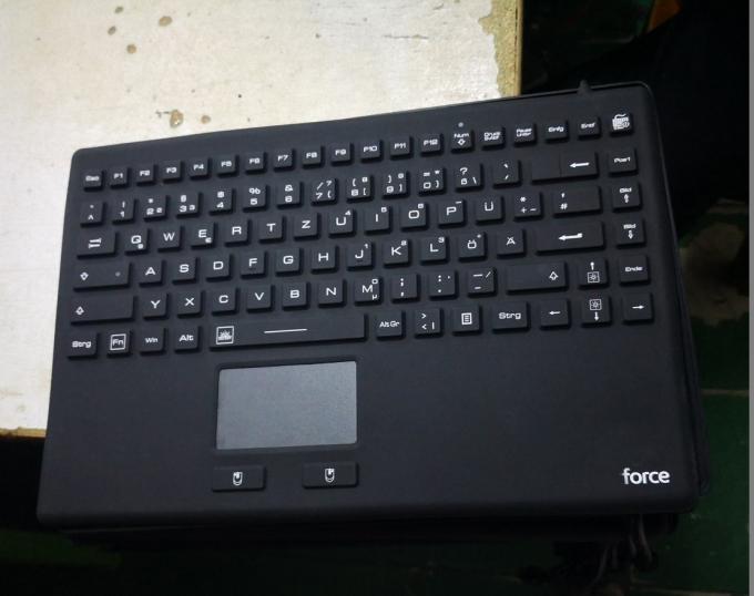 Taiwan Seal Rugged Wireless Keyboard With Touchpad , Laptop Cleanable ...