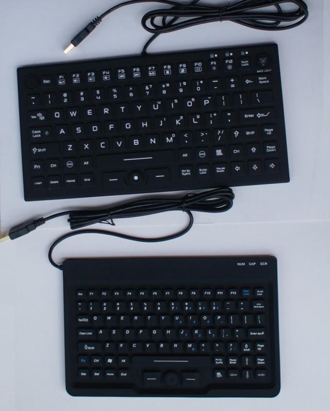 Waterproof Backlit Usb Keyboard With Mouse , Silicone Rubber ...