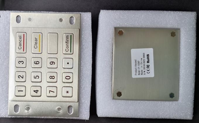 4 X 4 16 Keys Industrial Bank Machine Keypad With Metal Panel Mount Holes