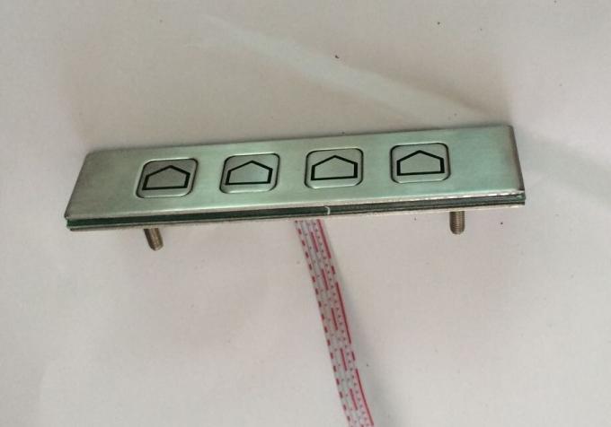 ATM Machine Side Function Industrial Keypad 4 Key Stainless Steel Material
