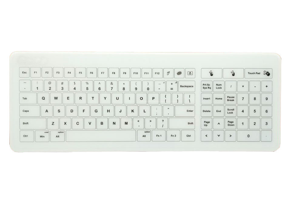 Capacitive Medical Soft Touch Wireless Keyboard , ABS Enclosure IP67 ...