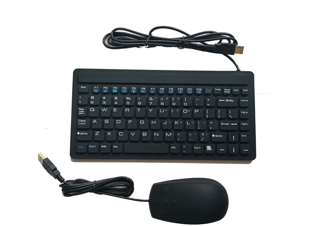 Desk Top 87 Keys Industrial Keyboard Mouse For CNC Linux Machine Rubber ...