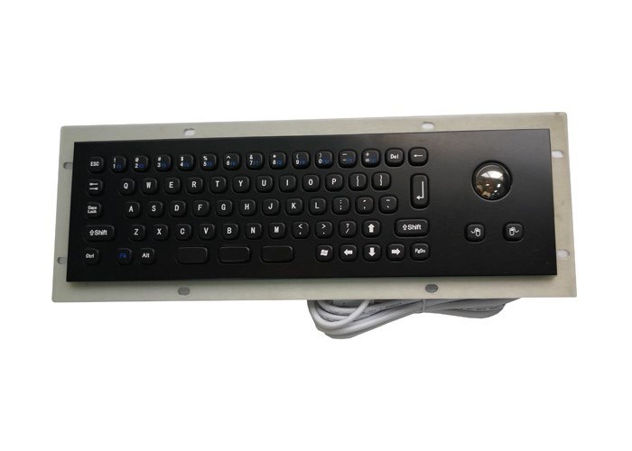 Panel Mount Marine Keyboard With Trackball , Mini 68 Black Keys ...