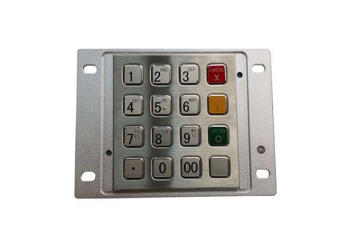 Ss PCI CDM Industrial Keypad 16 Button For ATM Machine Panel Mounted ...