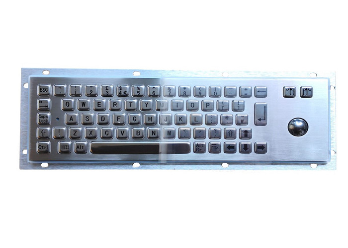 Compact Win 10 Industrial Keyboard With Trackball / Capital LED Metal ...